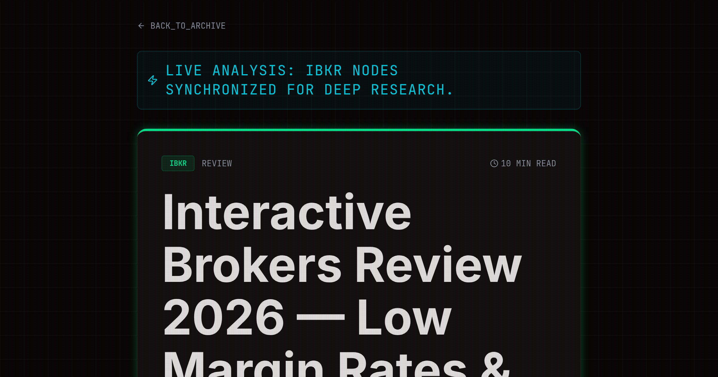 Interactive Brokers Review 2026 — Low Margin Rates & Pro...